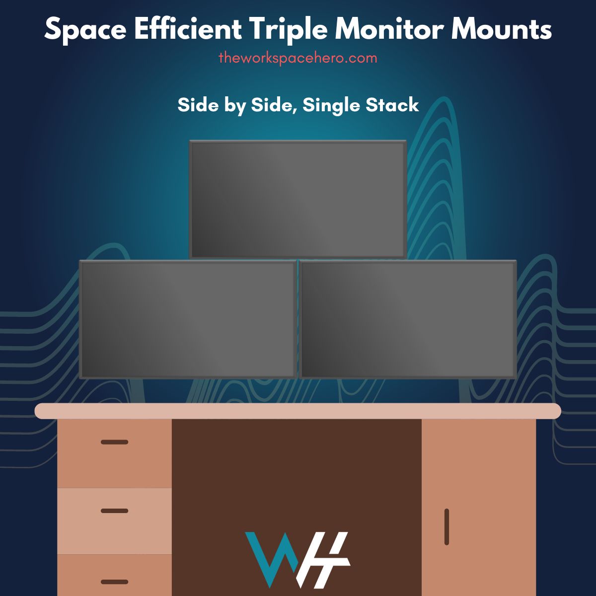 Fit Three Monitors On Really Small Desks With These Two Methods